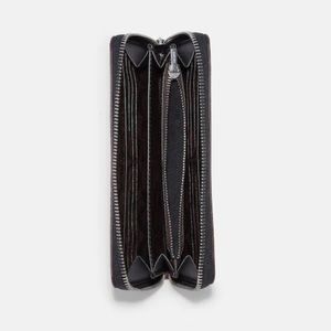 Coach | Bags | Coach Long Zip Around Wallet With Leopard Print And ...